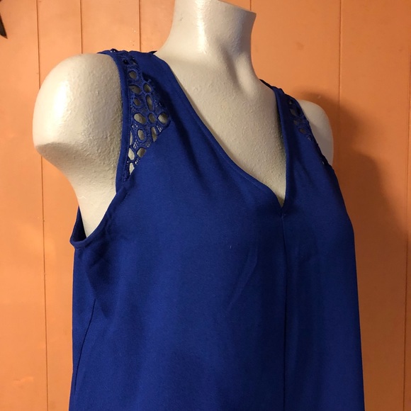 Grace Dresses | Dresses | Grace Dresses Blue Vneck Lace Shift Dress M ...